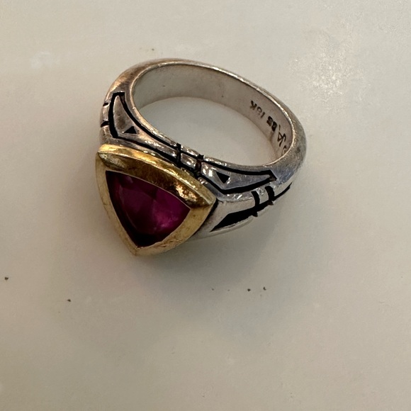 John Atencio | Jewelry | John Atencio Rhodolite Ring Sterling 8k Gold ...
